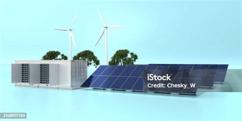 컨테이너형 배터리 에너지 저장 시스템 및 태양 전지판 풍력 터빈 배터리 전원에 대한 스톡 사진 및 기타 이미지 배터리 전원 태양 에너지 그리드 에너지 저장 Istock