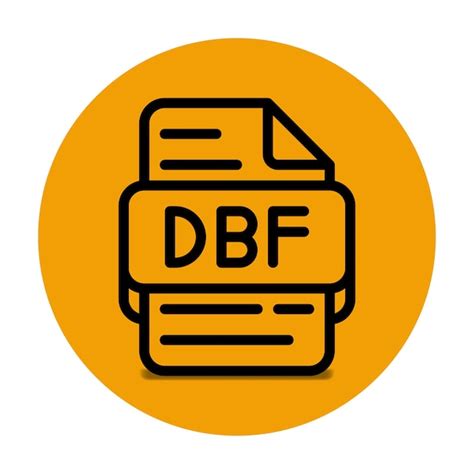 Premium Vector Dbf File Type Icon Files And Document Format Extension With An Outline Style Design