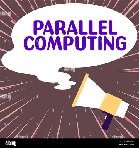 Writing Displaying Text Parallel Computing Word Written On Simultaneous Calculation By Means Of