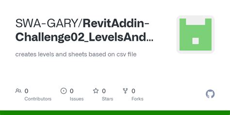 Github Swa Garyrevitaddin Challenge02levelsandsheet Creates Levels