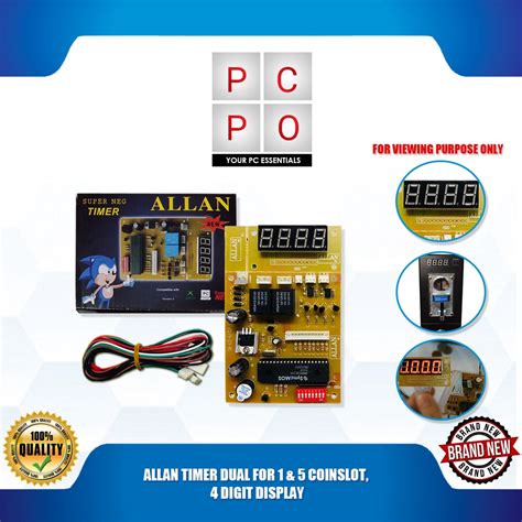 Allan Timer Dual For 1 And 5 Coinslot 4 Digit Display Shopee Philippines