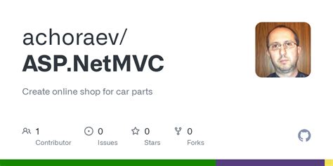 Github Achoraev Asp Netmvc Create Online Shop For Car Parts