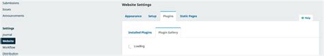 Ojs 33011 Plugin Gallery Empty Software Support Pkp Community Forum
