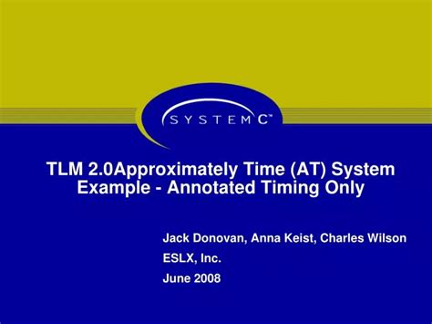 ppt tlm 2 0approximately time at system example annotated timing