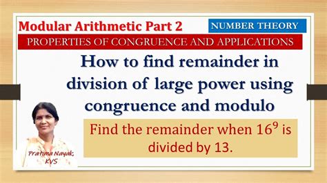 Math Olympiad Basics Number Theory Modular Arithmetic Congruences