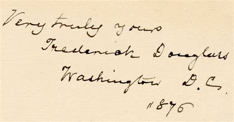 Lot Frederick Douglass Lovely Signature