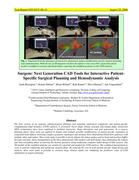 Pdf Surgem Next Generation Cad Tools For Interactive Patient Specific Surgical Planning And