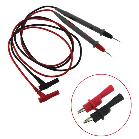 Ultra Sharp Multimeter Probe Precise 1000v 20a Gold Plated Probe Leads With Alligator Pliers