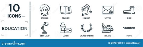 Linear Rulers Icon From Education Outline Collection Thin Line Rulers Vector Isolated On White