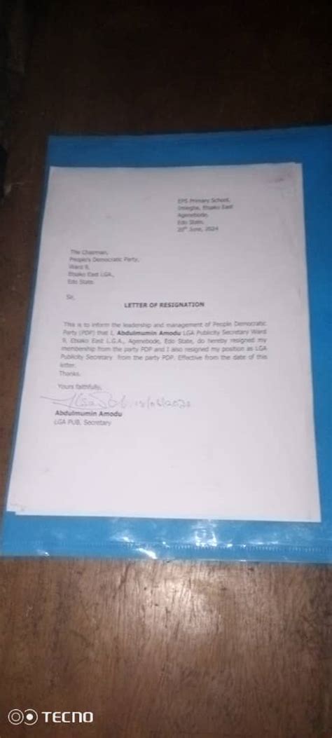 Hon Adamu Leads Etsako East Lg Vice Chair Ward Excos Others To Resign