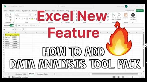 Excel How To Add Data Analysis Tool Pack Exceltutorial Exceltricks Youtube