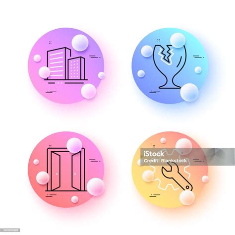 열린 문 사용자 정의 및 깨지기 쉬운 패키지 최소 라인 아이콘 웹 응용 프로그램 인쇄용 벡터 3차원 형태에 대한 스톡 벡터 아트 및 기타 이미지 Istock