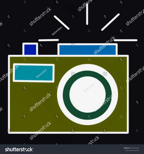 Illustration Drawing Camera Shutter Effect Stock Illustration