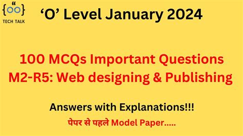 O Level Web Designing And Publishing M2 R51 Model Paper Ii
