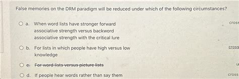 Solved False Memories On The Drm Paradigm Will Be Reduced