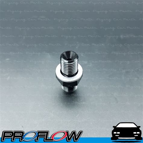 Proflow Male Metric M10x125 To Male An 4 4an Fitting Adapter Black