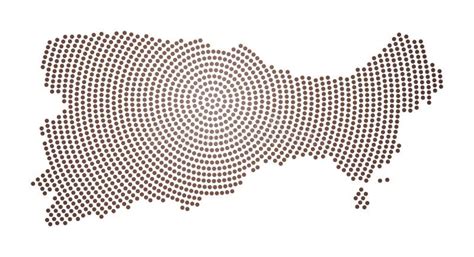 Capri Dotted Map Digital Style Shape Of Capri Stock Vector