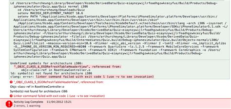 Iphone Symbols Not Found For Architecture I386 Stack Overflow