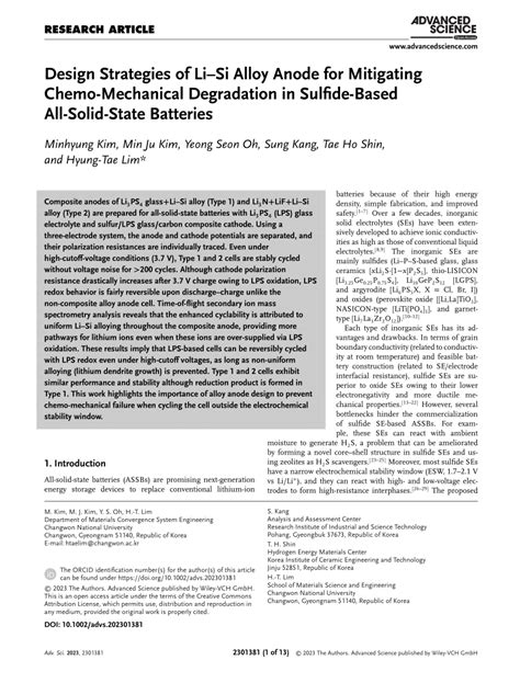 Pdf Design Strategies Of Lisi Alloy Anode For Mitigating Chemo