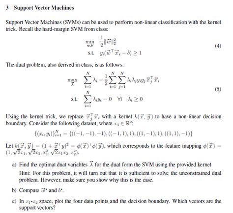 Support Vector Machines SVMs Can Be Used To Perform Chegg