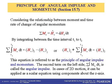 Angular Momentum Moment Of A Force And Principle