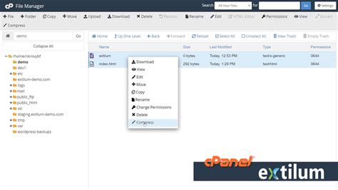 Compress Files Using File Manager CPanel Extilum Knowledgebase