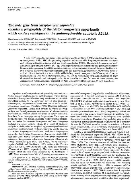 Pdf Characterization Of The Acc Operon From The Nopaline Type Ti Plasmid Ptic58 Which Encodes
