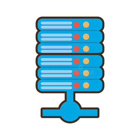 Cartoon Data Server Computer Storage System Stock Vector Illustration