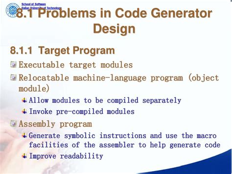 8 code generation topics a simple code generator algorithm ppt download