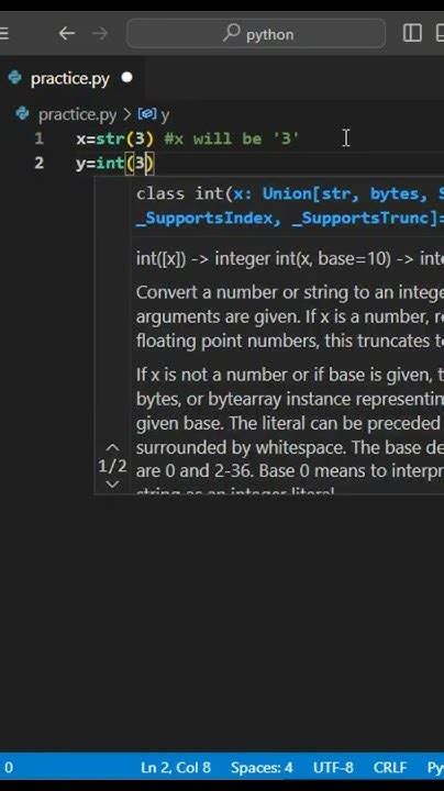 Type Casting 😂🙄python Pythonprogramming Coding Code Programming