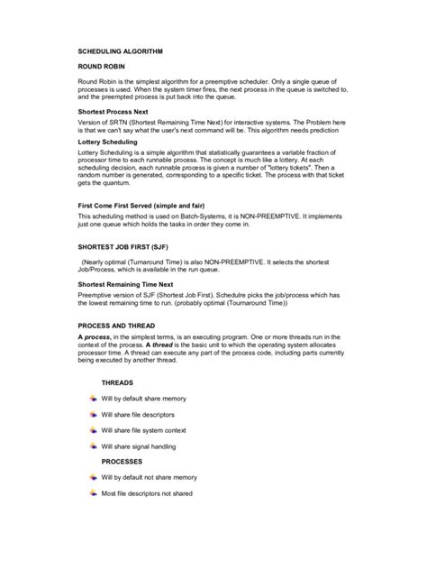 Scheduling Algorithm Pdf Thread Computing Process Computing