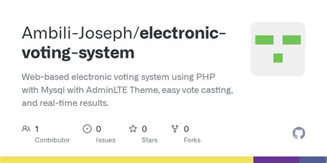 Github Ambili Josephelectronic Voting System Web Based Electronic Voting System Using Php