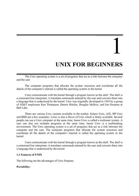 UNIX Chapter 1 PROGRAMMING IN UNIX DR C LALITHA UNIX FOR