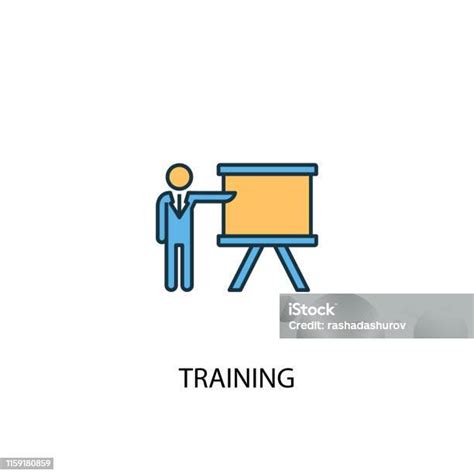 교육 개념 2 컬러 라인 아이콘입니다 간단한 노란색과 파란색 요소 그림입니다 교육 개념 개요 기호 디자인 검은색에 대한 스톡 벡터 아트 및 기타 이미지 Istock