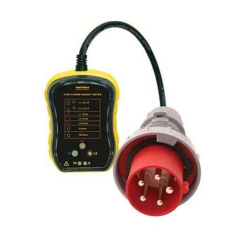 Martindale Pc10563 Industrial 3 Phase Socket Tester 400v 415v 63amp 5