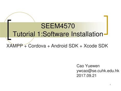 Ppt Comprehensive Guide For Xampp Cordova Android Sdk And Xcode Sdk Installation Powerpoint