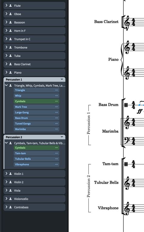 Percussion Notation Stem Up Not Respected Additional Clefs In