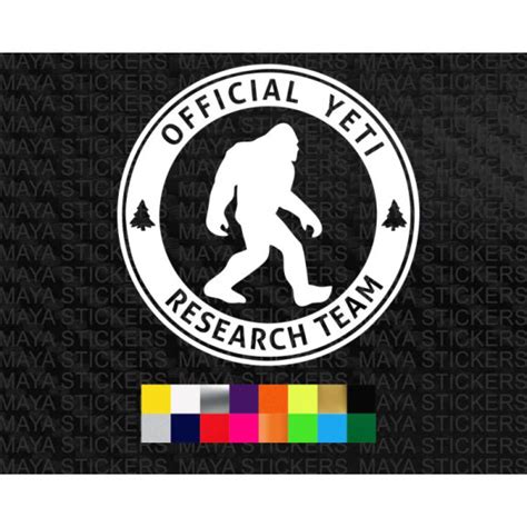Yeti Research Team Sticker In Custom Colors And Sizes
