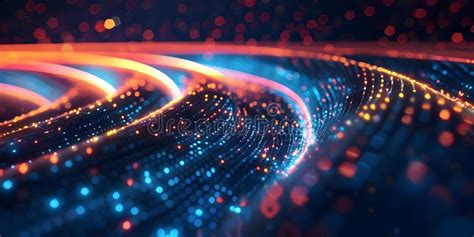 Abstract Futuristic Background Representing Rapid Digital Connectivity And Data Flow With