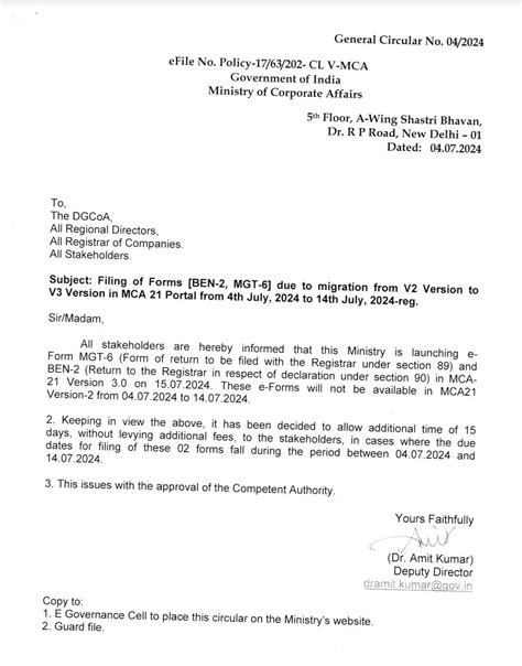 Mayank Jha On Linkedin Mca Is Launching Mgt 6 And Ben 2 In V3 And Hence These Forms Wont Be…