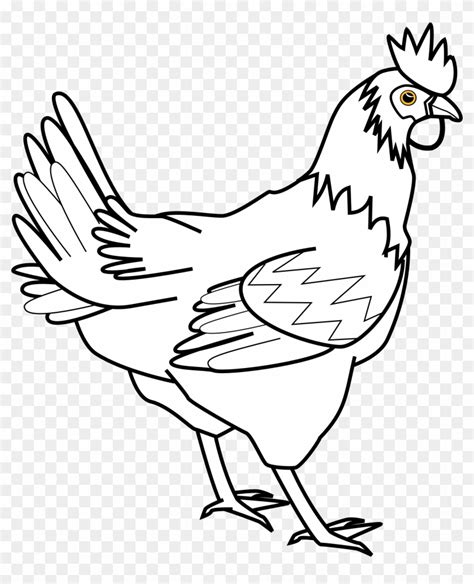 Flower Background Clipart Black And White Hen