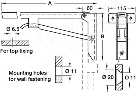 Hd Fold Bracket Hebgo 420x180mm Brackets Shopfitting Components Commercial Solutions