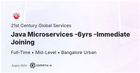 Java Microservices 6yrs Immediate Joining Job Bangalore Urban Mid Level