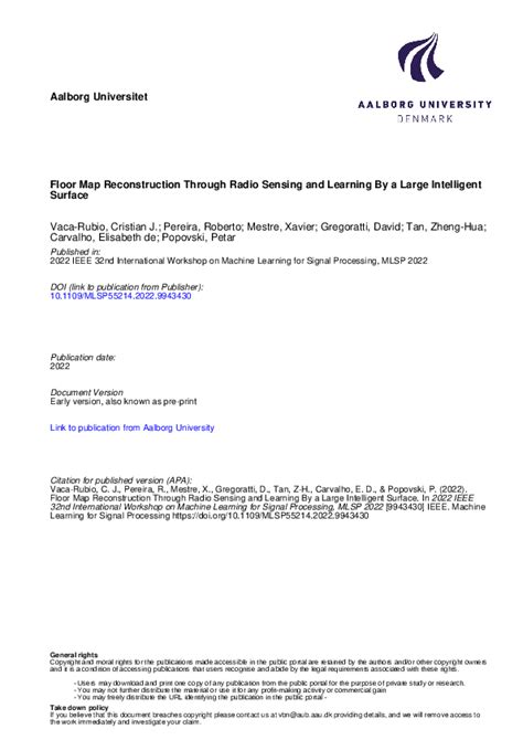 Pdf Floor Map Reconstruction Through Radio Sensing And Learning By A Large Intelligent Surface