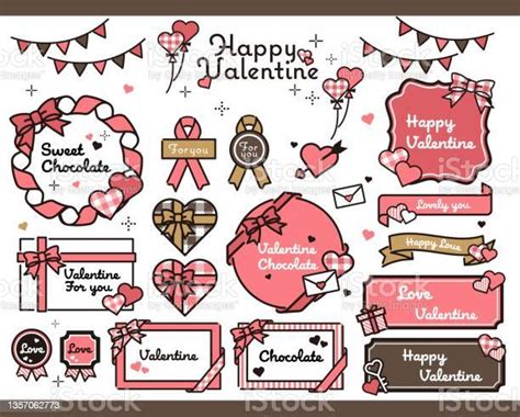 심플하고 귀여운 발렌타인 프레임 벡터 일러스트 소재프레임리본모노크롬 상자에 대한 스톡 벡터 아트 및 기타 이미지 상자 설계도 초콜릿 Istock