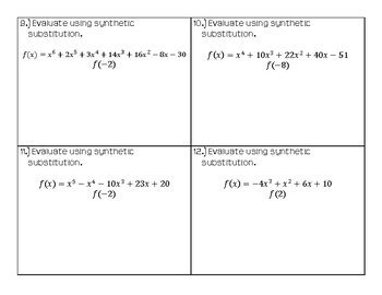 Polynomial Operations Task Cards By Heather Nellis TpT