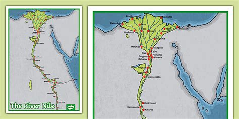 Delta Of The Nile River Map Display Poster Teacher Made
