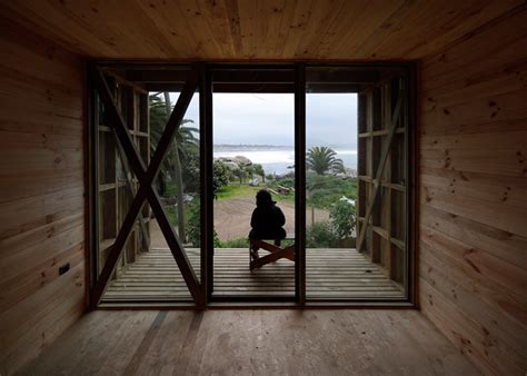 Rough Sawn Pine Used To Build Low Cost Hostal Ritoque In Chile