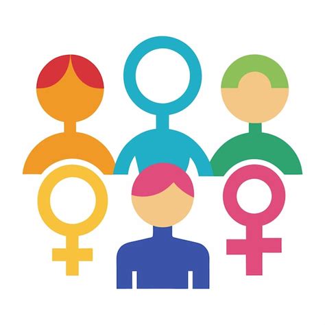 Inclusive Gender Icons Diverse Gender Identity Vector Design Premium