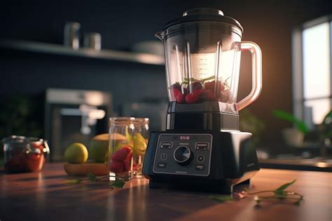 Premium Photo A Person Using A Highspeed Blender To Prepare A